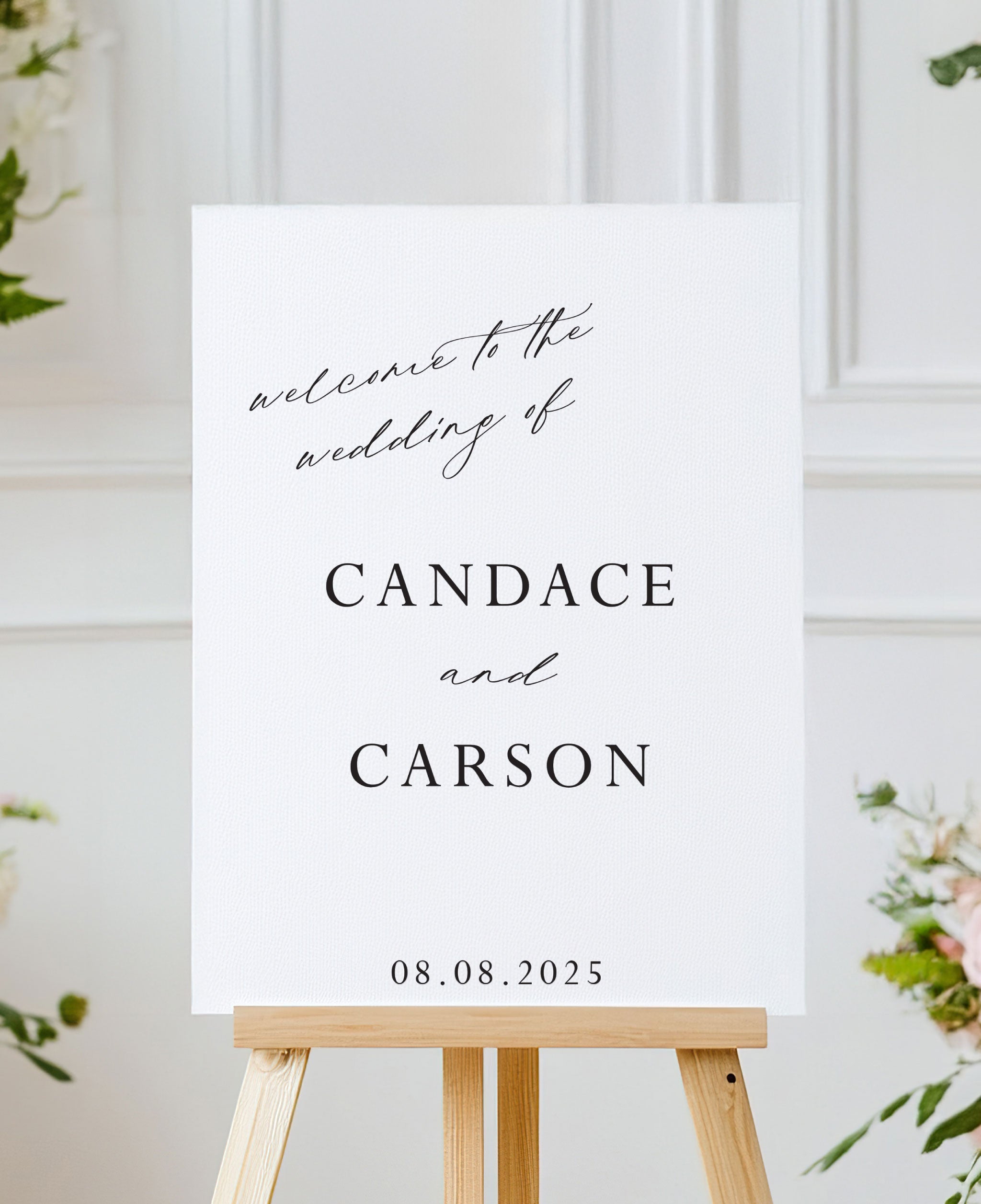 Ink and Ivory Wedding Welcome Sign – Julia Kay Design