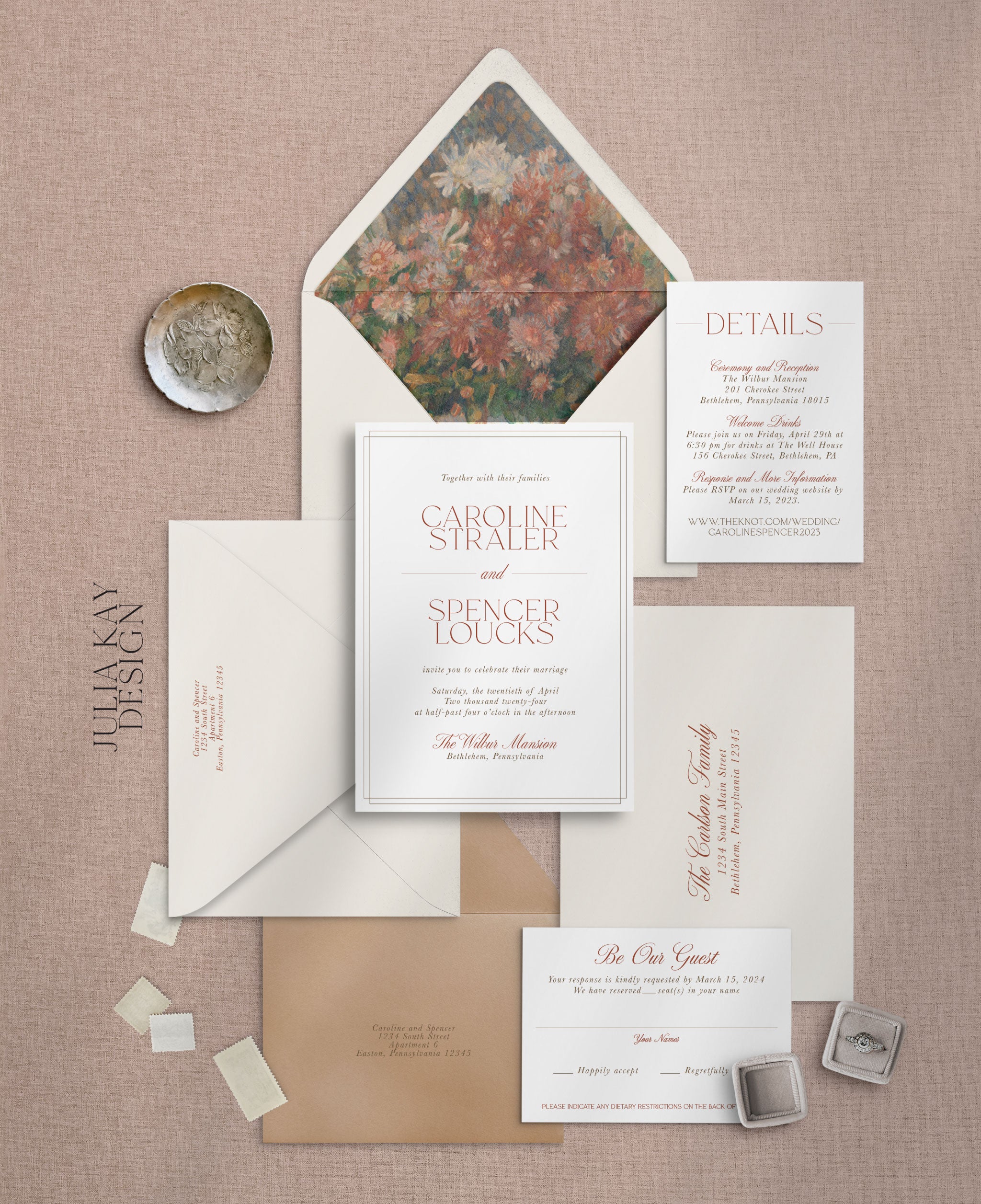 Autumn Elegance Wedding Invitation Set – Julia Kay Design