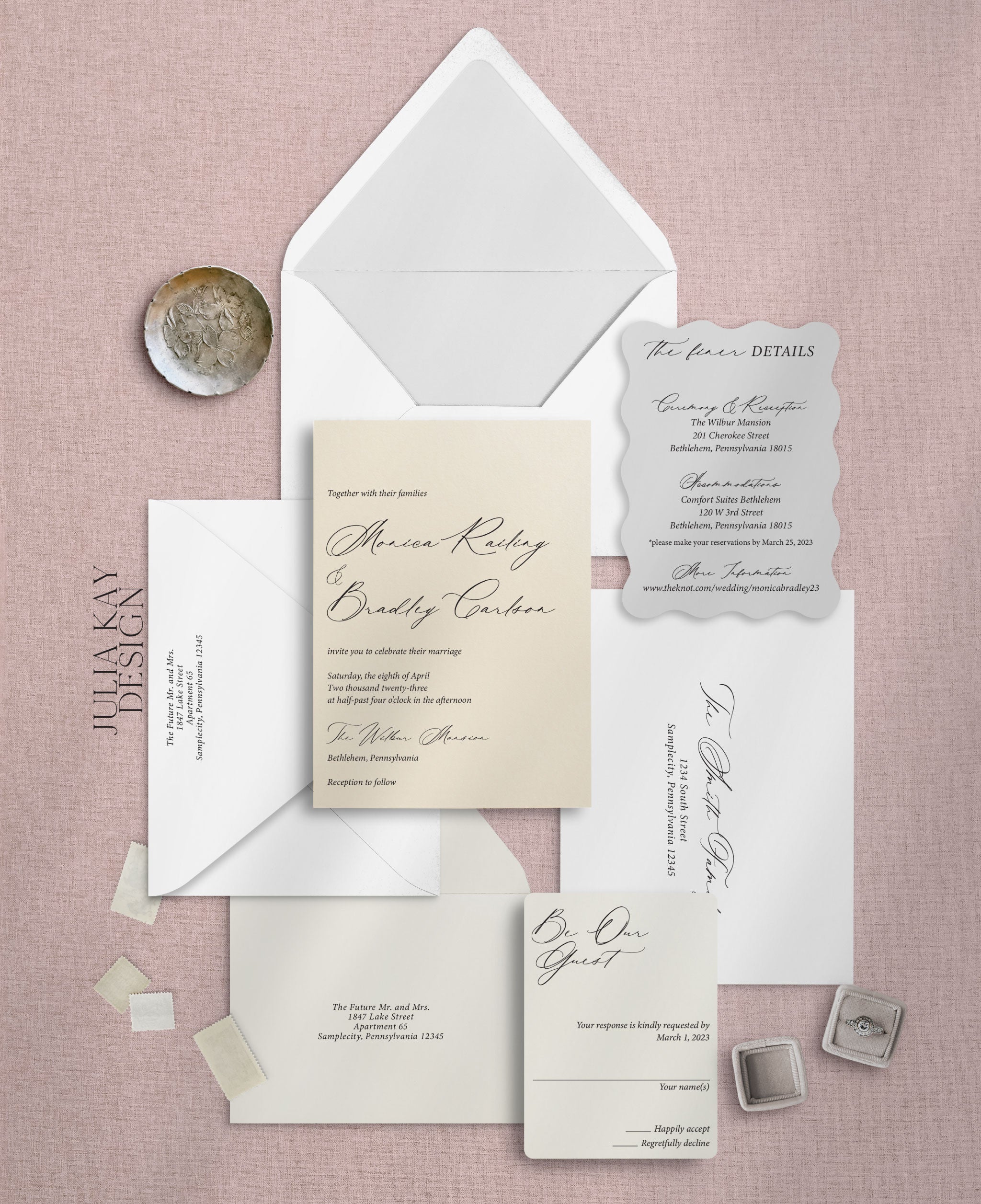 Grey Wedding Invitation Kit Wedding Invitations | Premium,